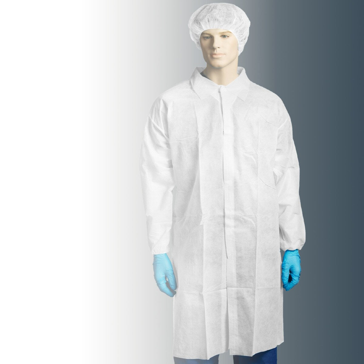 Bastion Polypropylene Lab coat - No Pockets — Cleaning Supplies Club